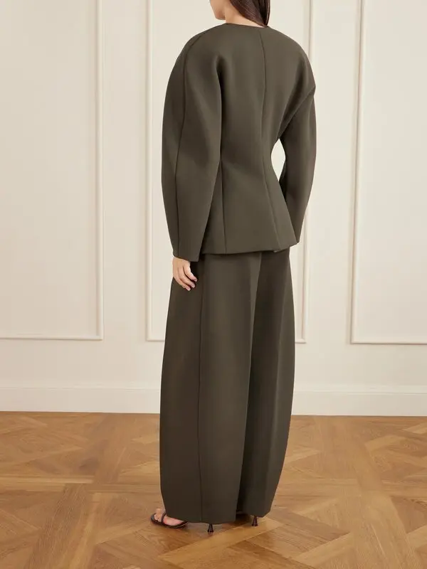 Jacquemus The Ovalo Grain De Poudre Jacket - Green