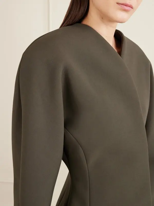 Jacquemus The Ovalo Grain De Poudre Jacket - Green