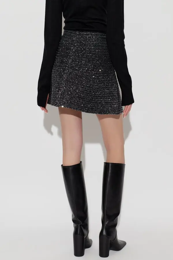 Alaïa Sequin Mini Skirt - Silver