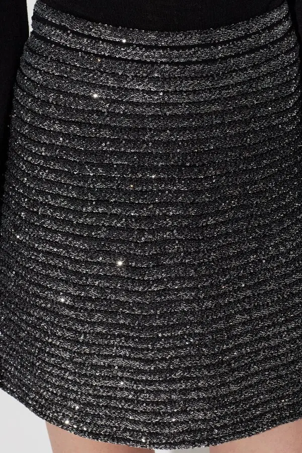 Alaïa Sequin Mini Skirt - Silver