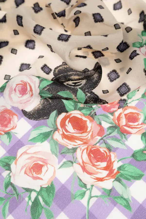 Moschino Silk Scarf With Print