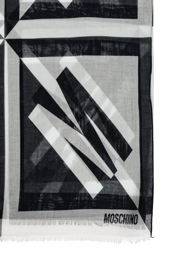 Moschino Scarf With Logo - Black