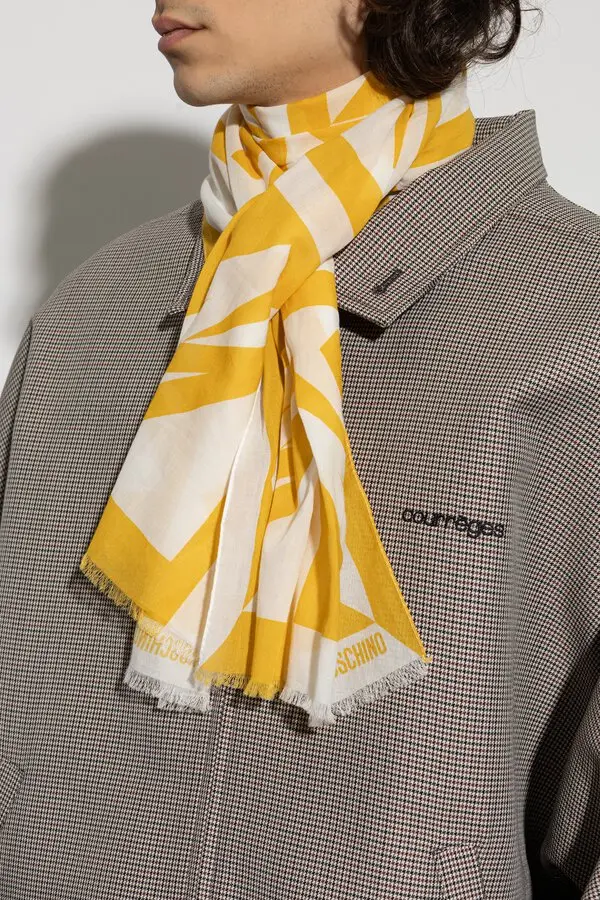 Moschino Scarf With Logo - Yellow