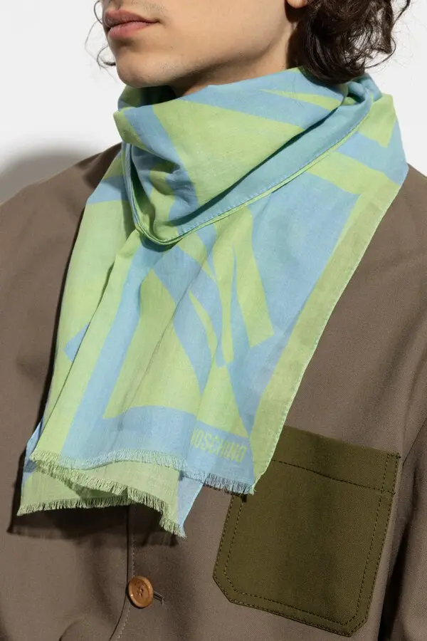 Moschino Scarf With Logo - Green