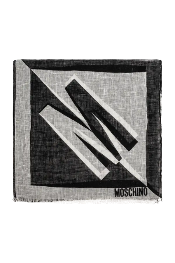 Moschino Scarf With Logo - Black