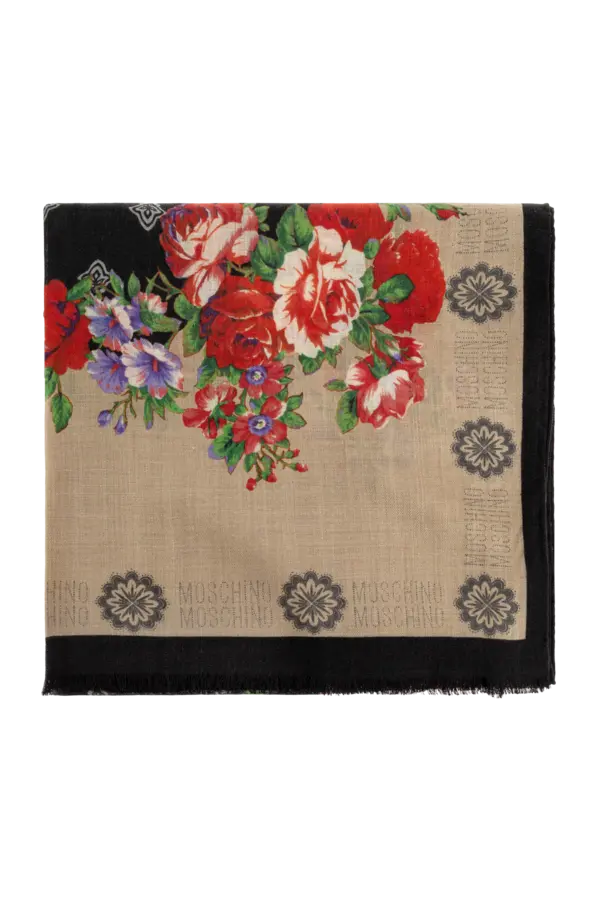 Moschino Scarf With Floral Motif - Multicolour