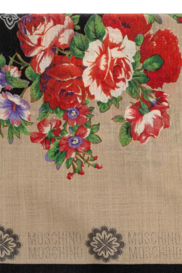 Moschino Scarf With Floral Motif