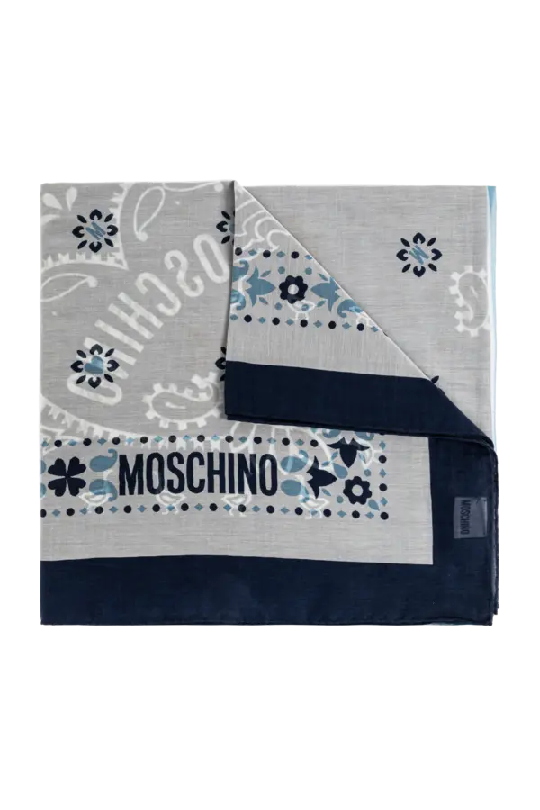 Moschino Scarf With Print - Grey