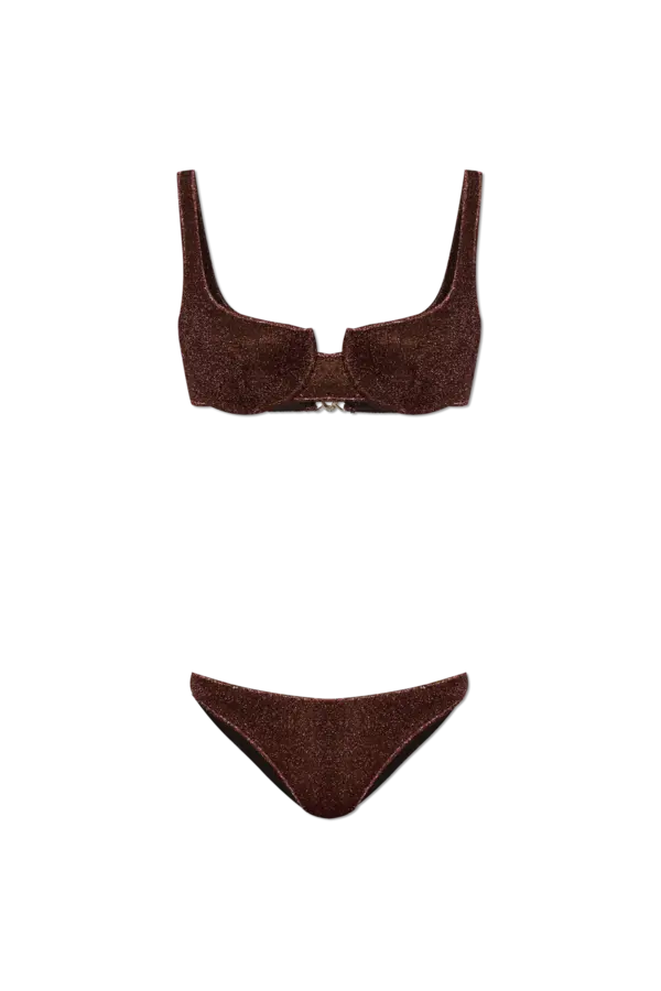 Oseree Two-piece Balconette Bikini - Brown