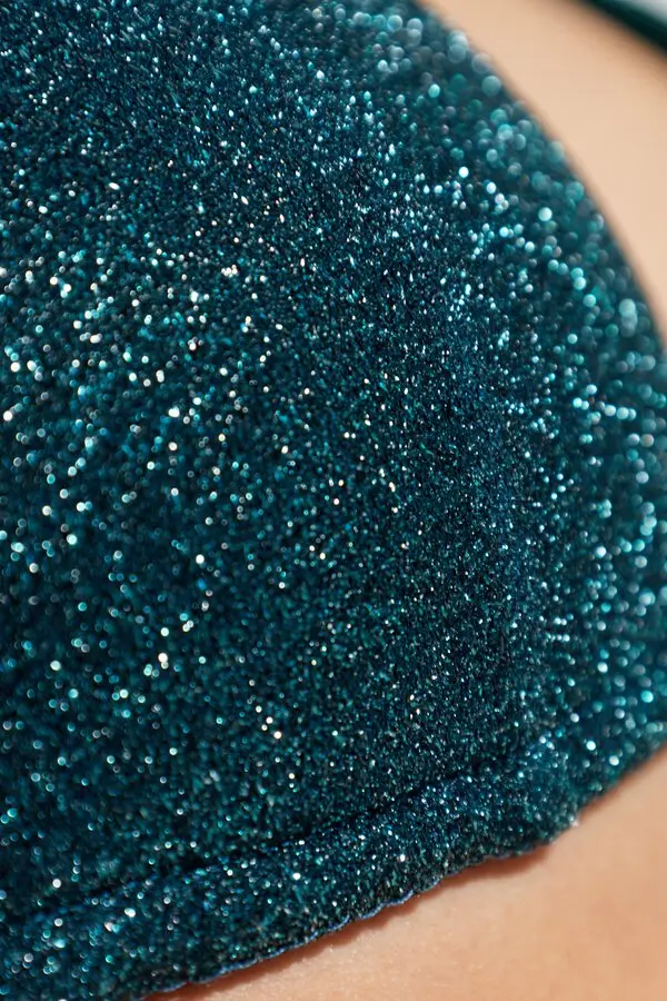 Oseree Metallic Shimmer Two-piece Swimsuit - Blue