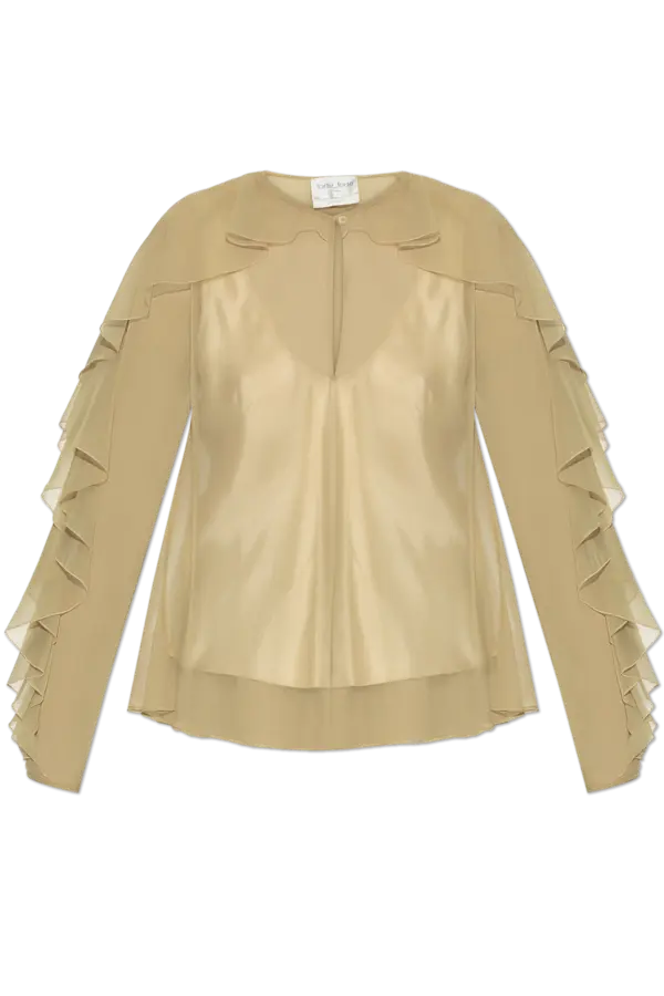 FORTE_FORTE Two-piece Ruffle Top - Beige