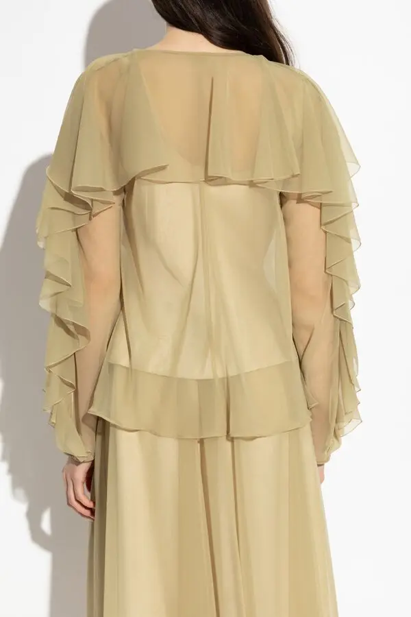 FORTE_FORTE Two-piece Ruffle Top - Beige