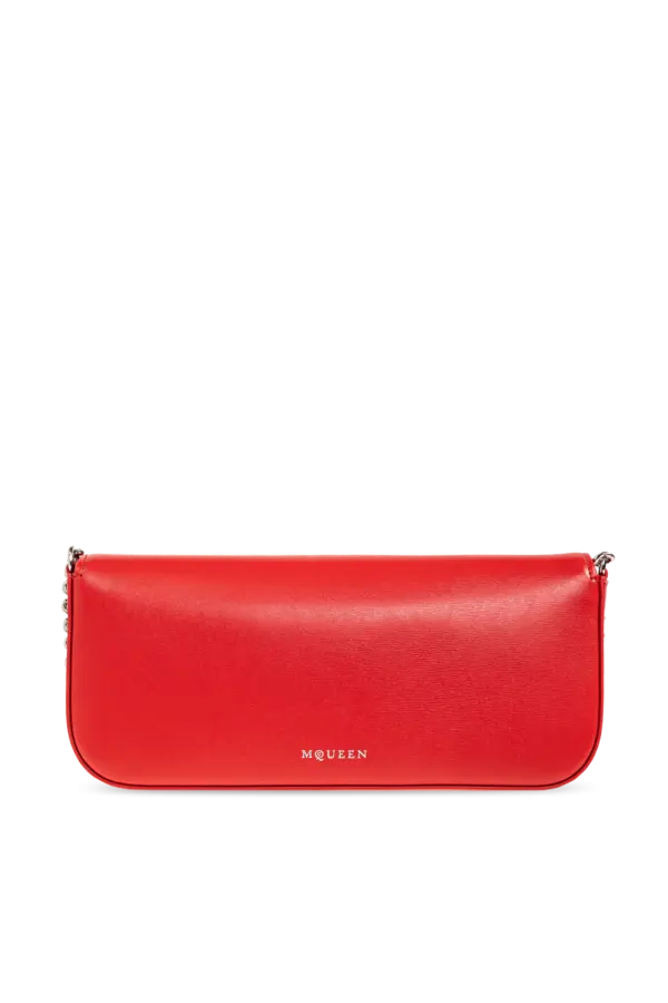 Alexander McQueen Skull Flower Clutch - Red