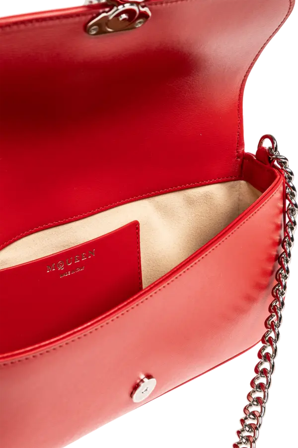 Alexander McQueen Skull Flower Clutch - Red