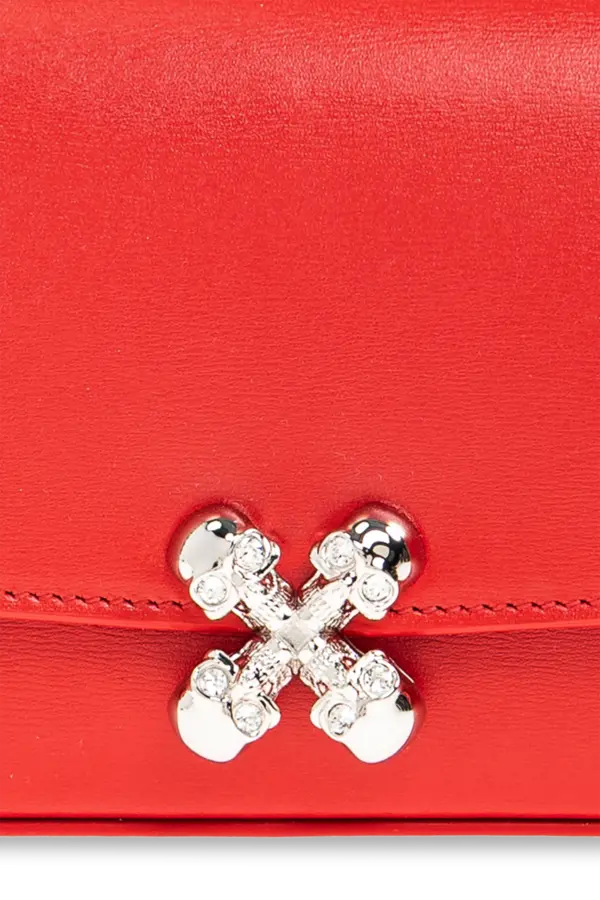 Alexander McQueen Skull Flower Clutch - Red