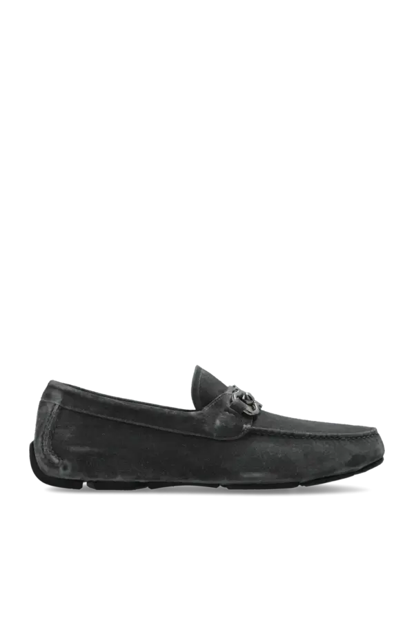 FERRAGAMO Suede Loafers - Grey