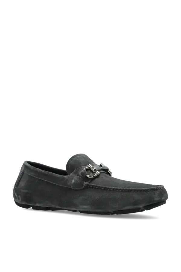 FERRAGAMO Suede Loafers - Grey