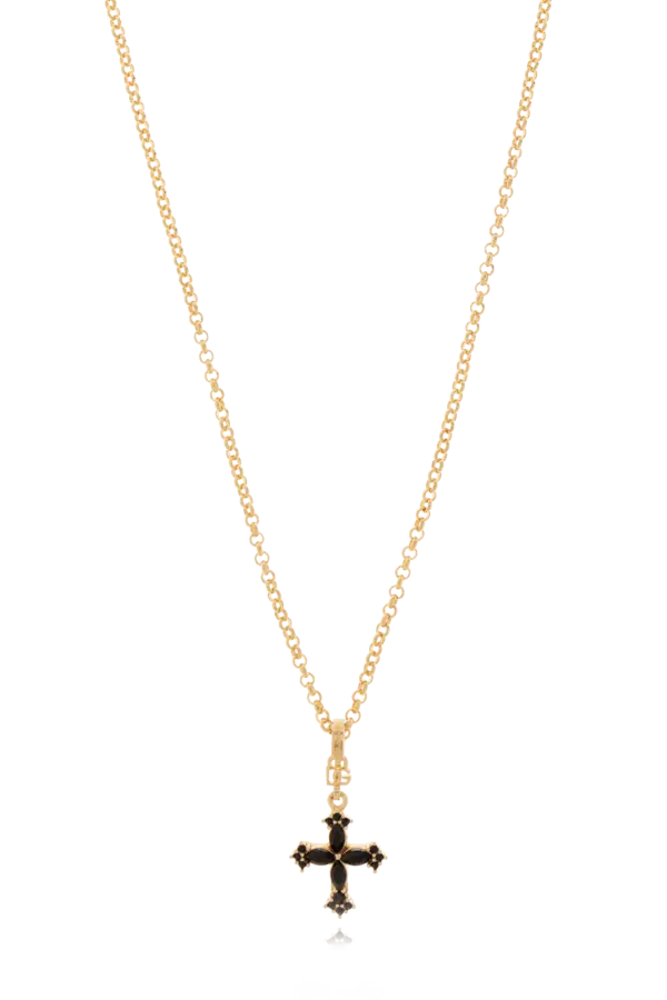 Dolce & Gabbana Brass Cross Charm Necklace - Gold