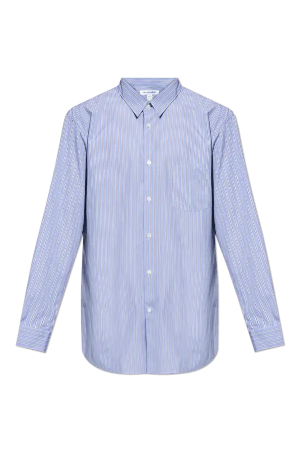 Comme Des Garçons Shirt With Striped Pattern - Blue