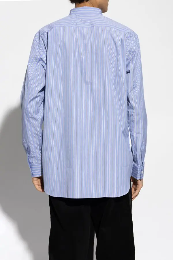 Comme Des Garçons Shirt With Striped Pattern - Blue