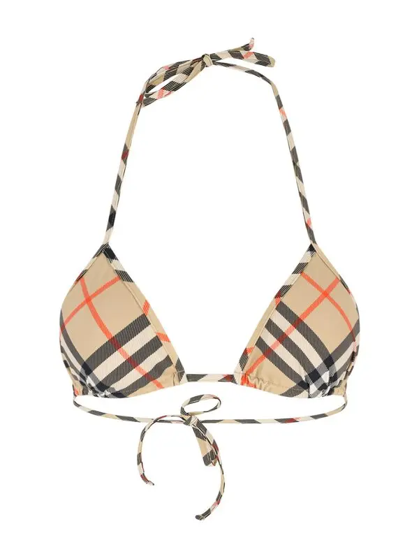 Burberry Check Swimsuit Top - Beige