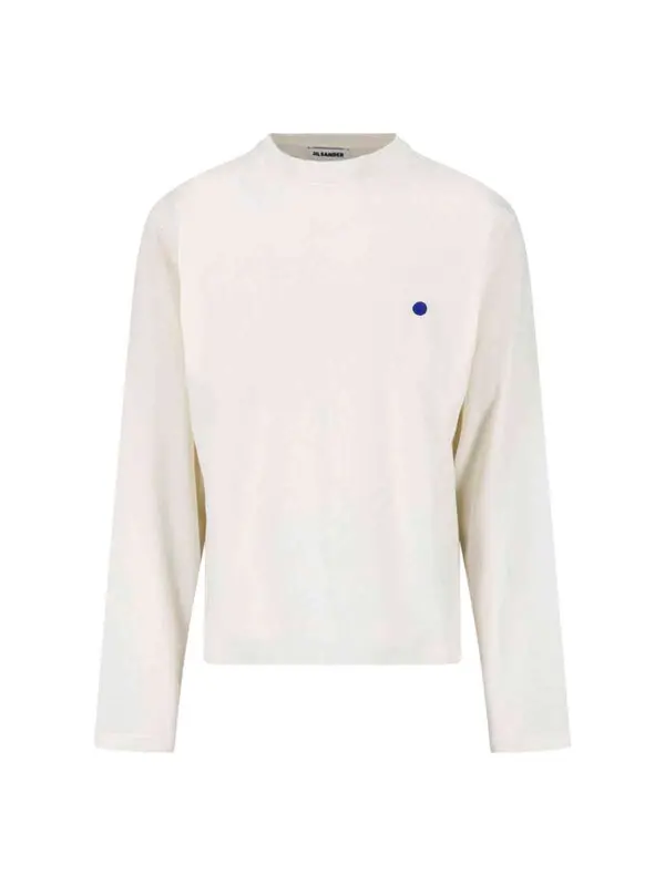 JIL SANDER Alaïa Cashmere Blend Crew Neck Sweater - White