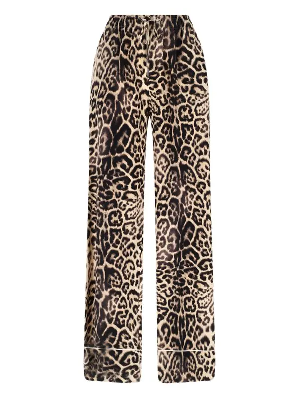 Ermanno Scervino Animal Print Pajama Pants