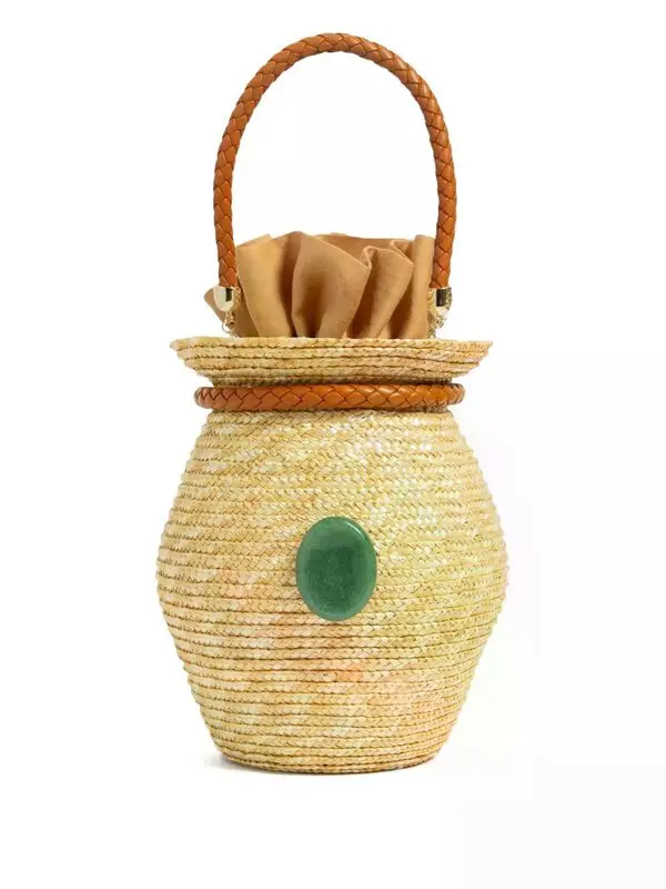 LE NINE Woven Top-handle Tote Bag