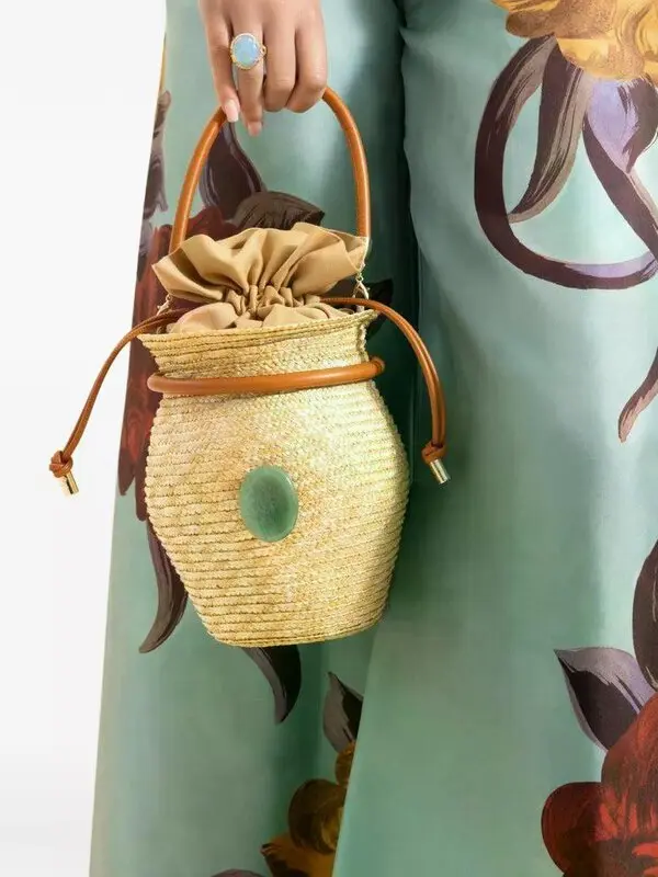 LE NINE Woven Top-handle Tote Bag