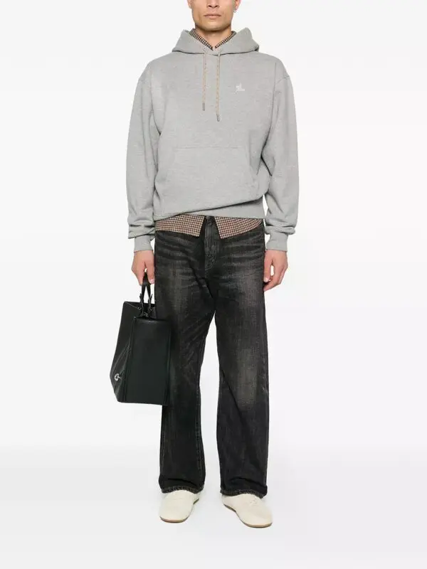 Burberry Embroidered Drawstring Hoodie
