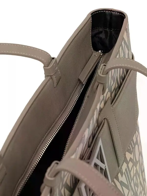 Armani Exchange Patterned Tote Bag With Logo Appliqu