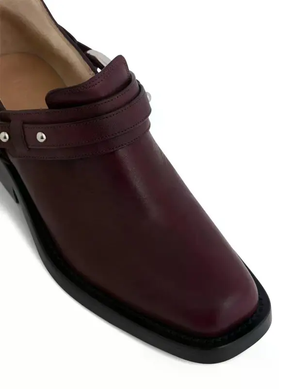 Rabanne Xl Link Biker Ankle Boots - Red