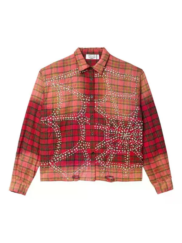 VALE FOREVER Embellished Shirt - Red