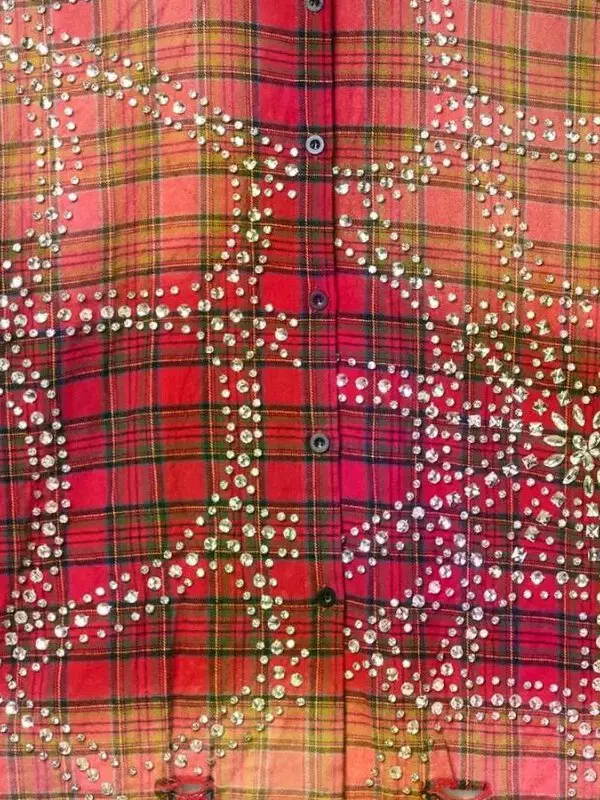 VALE FOREVER Embellished Shirt - Red