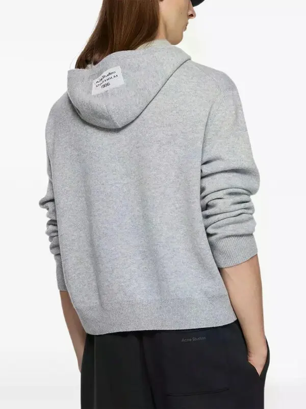 Acne Studios Knitted Long-sleeve Hoodie - Grey