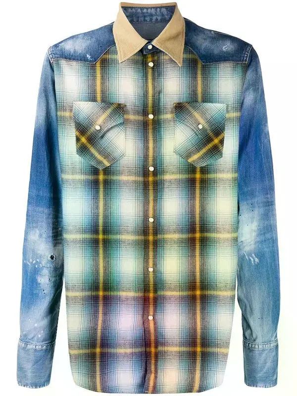Dsquared2 Patchwork Button Shirt
