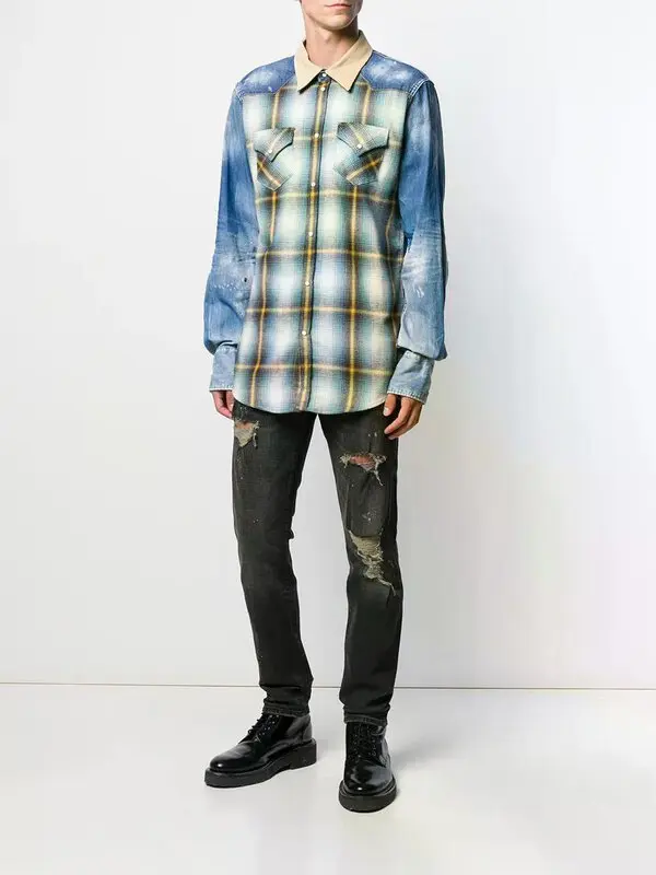 Dsquared2 Patchwork Button Shirt