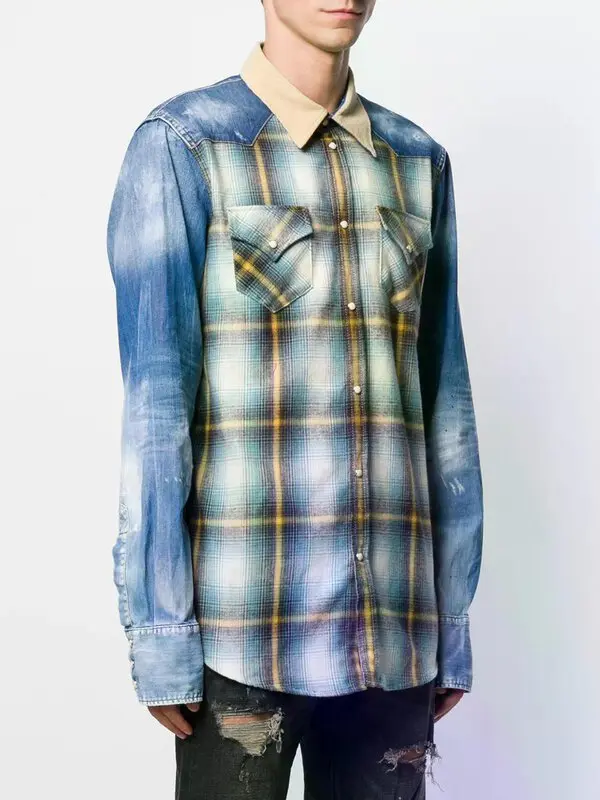 Dsquared2 Patchwork Button Shirt