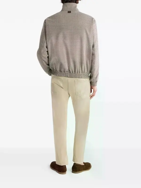 Etro Checked High-neck Bomber Jacket