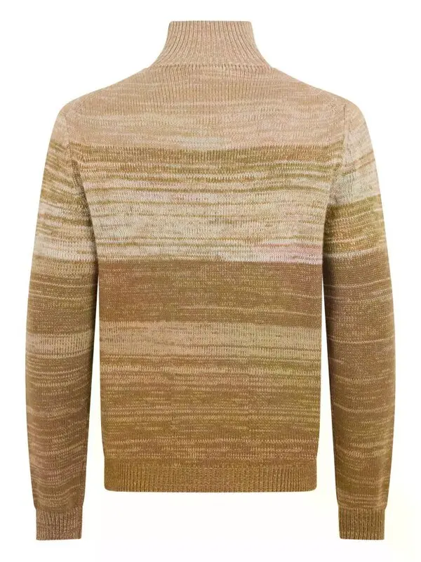 Malo Striped Roll-neck Sweater