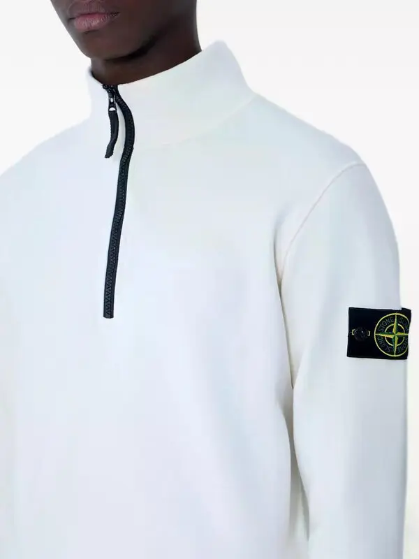 Stone Island Half-zip Stand-collar Sweatshirt - Neutrals