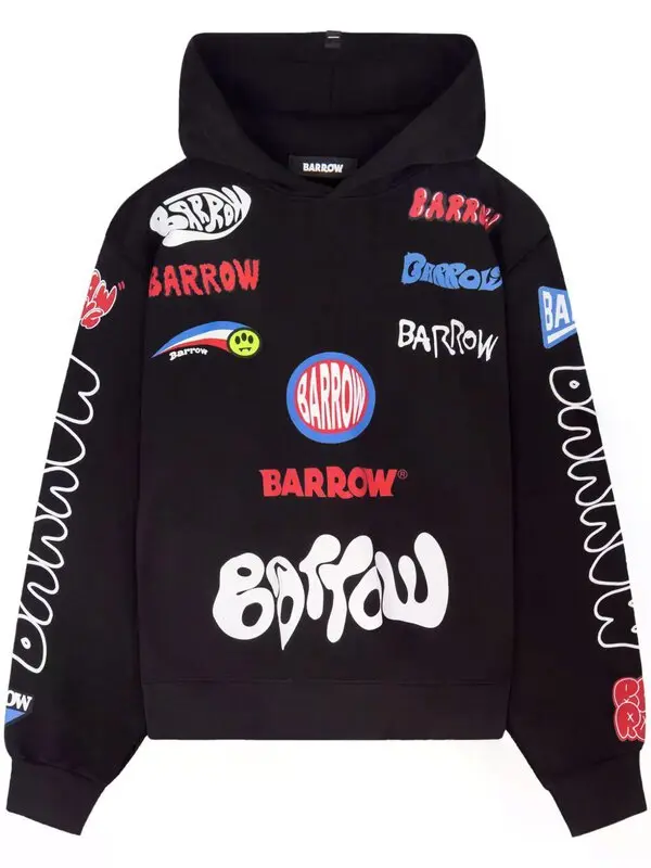 BARROW Fake Patch Hooded Sweatshirt