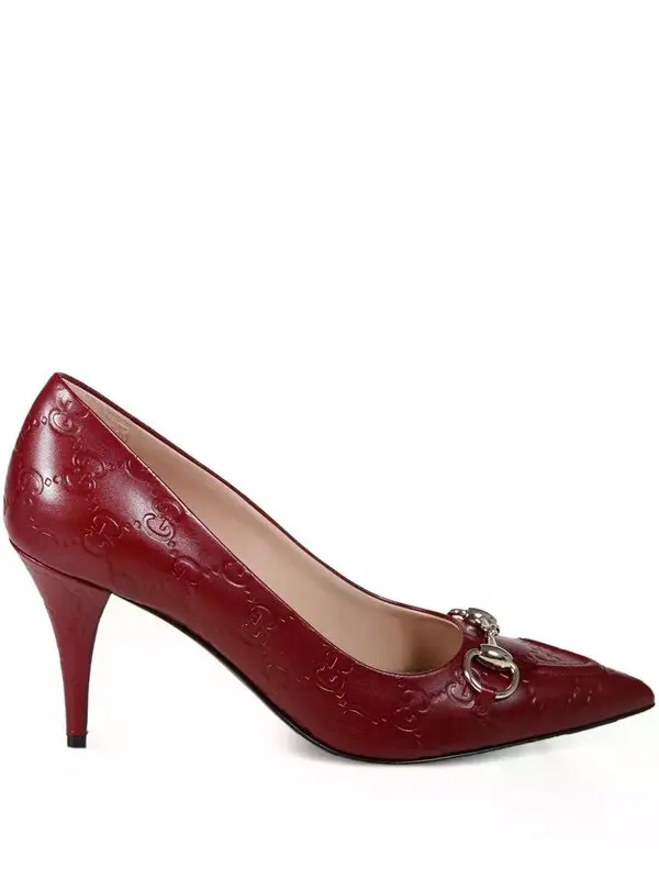 Gucci Horsebit-detail Gg-pattern Pumps
