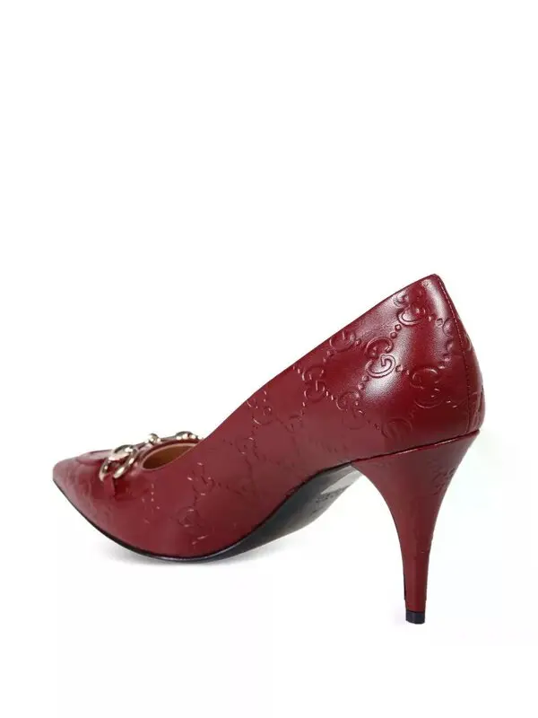 Gucci Horsebit-detail Gg-pattern Pumps