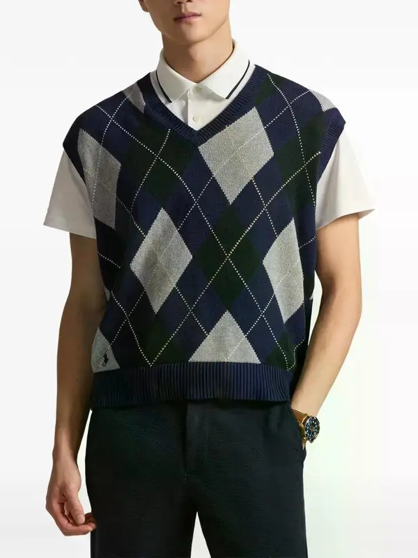 Rlx Ralph Lauren Argyle Polo Vest