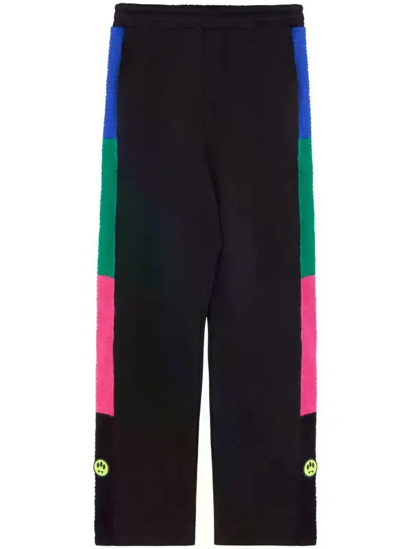 BARROW Side-stripe Track Pants - Black