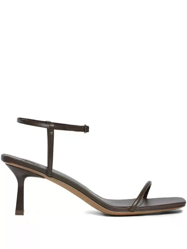 12 STOREEZ Ankle-strap Leather Sandals - Brown