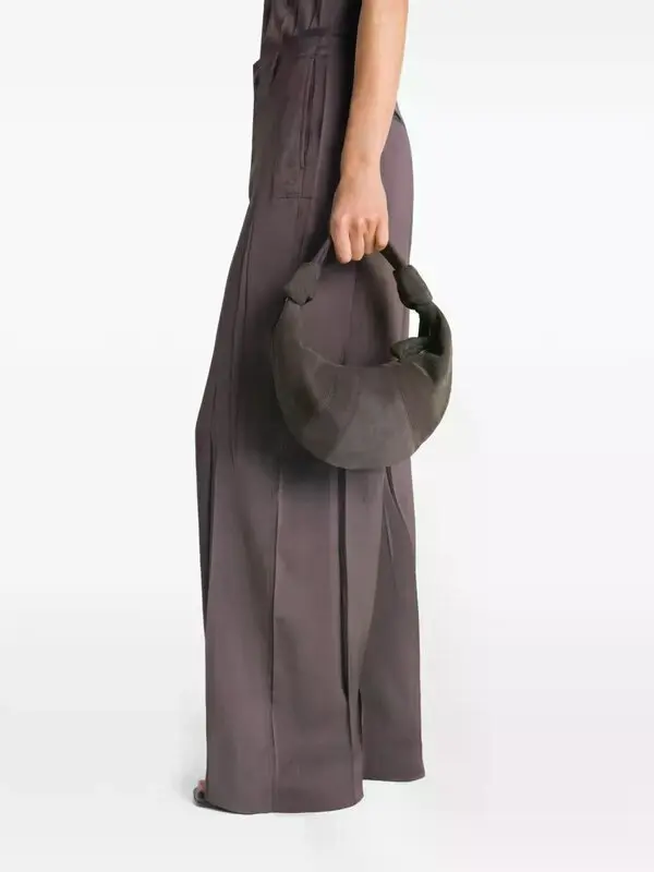 LEMAIRE Topstitched Fortune Croissant Shoulder Bag - Brown