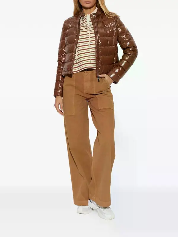 Moncler Quilted Jacket - Brown