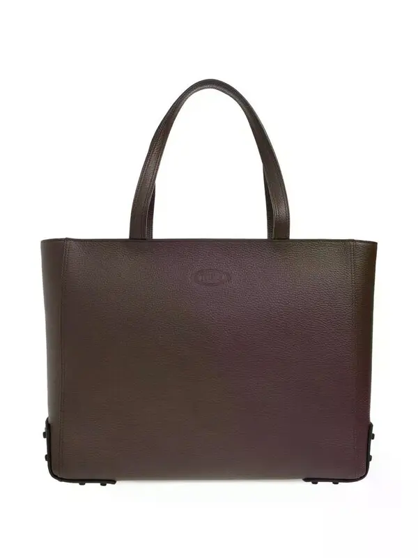 TOD'S Logo-embossed Tote Bag - Brown